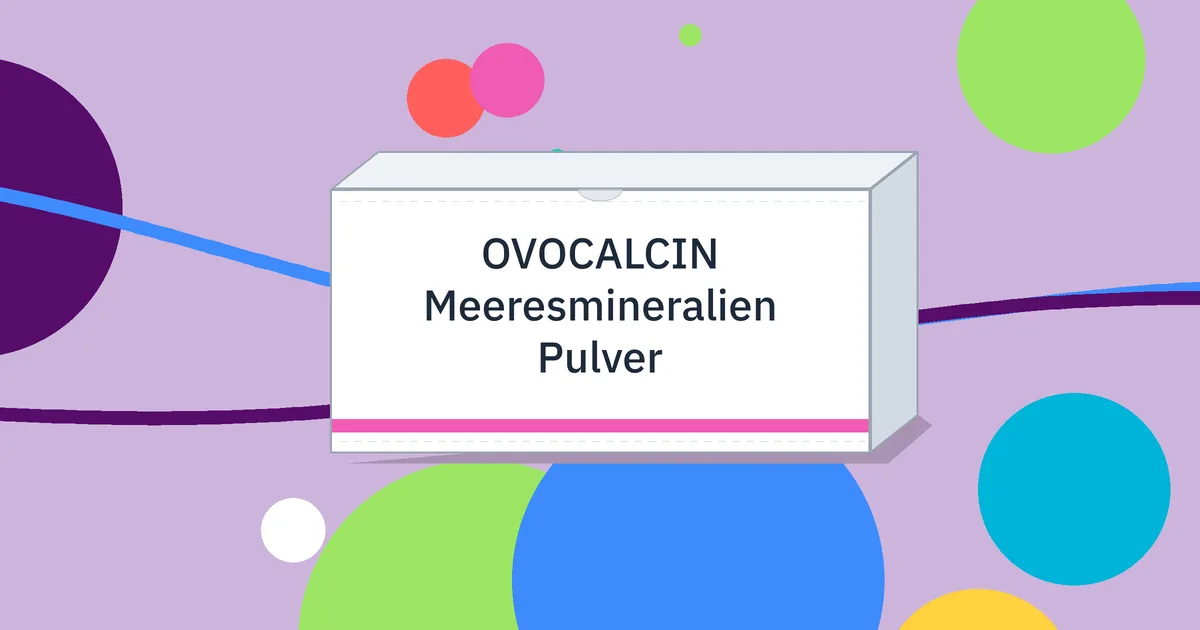Symbolbild: Packung mit der Aufschrift OVOCALCIN Meeresmineralien Pulver (PZN 00353980) – Verfügbarkeit und Bezug in Apotheken in Frankfurt am Main