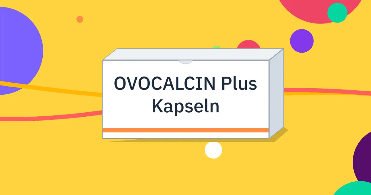 Symbolbild: Packung mit der Aufschrift OVOCALCIN Plus Kapseln (PZN 03996170) – Verfügbarkeit und Bezug in Apotheken in Frankfurt am Main