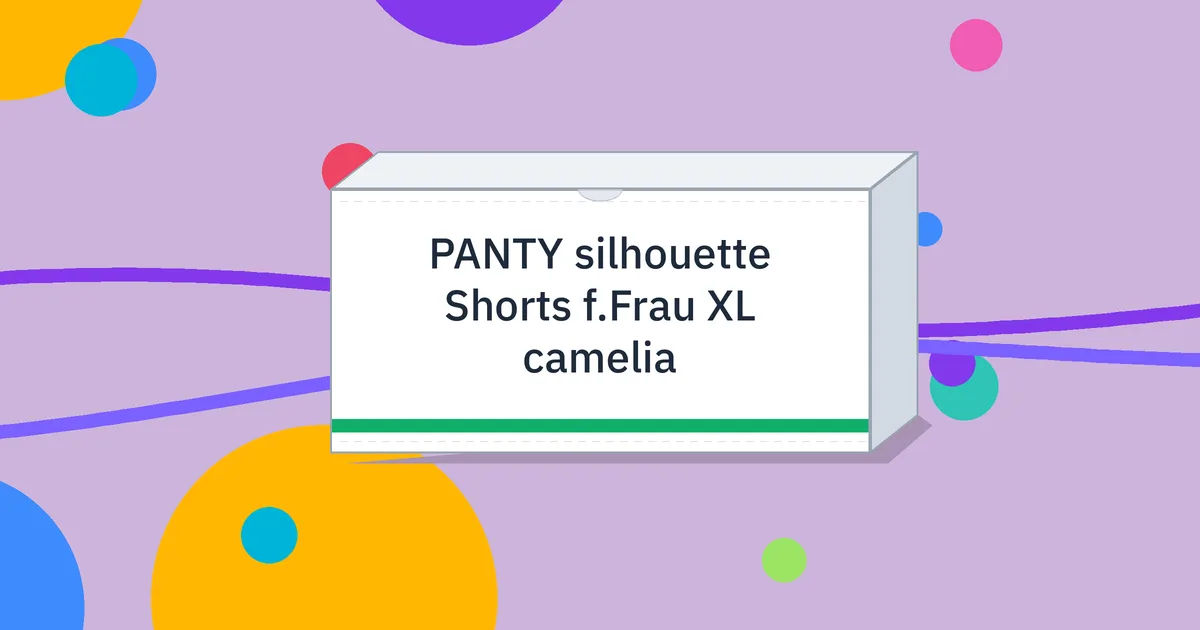 Symbolbild: Packung mit der Aufschrift PANTY silhouette Shorts f.Frau XL camelia (PZN 16192131) – Verfügbarkeit und Bezug in Apotheken in Frankfurt am Main