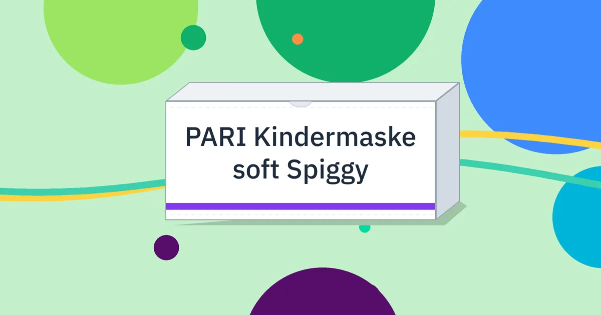 Symbolbild: Packung mit der Aufschrift PARI Kindermaske soft Spiggy (PZN 00724488) – Verfügbarkeit und Bezug in Apotheken in Frankfurt am Main