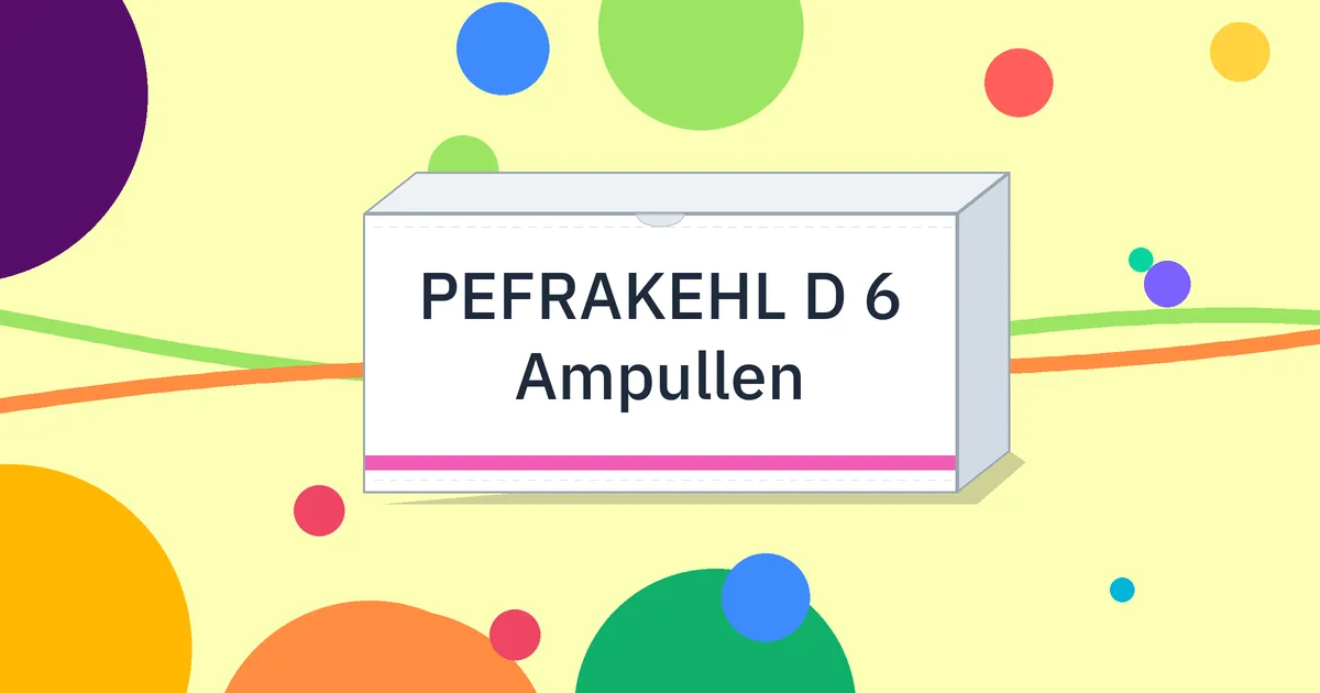 Symbolbild: Packung mit der Aufschrift PEFRAKEHL D 6 Ampullen (PZN 03206943) – Verfügbarkeit und Bezug in Apotheken in Frankfurt am Main