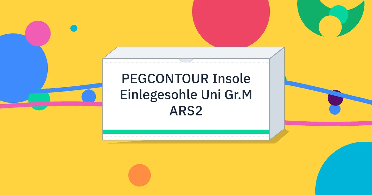 Symbolbild: Packung mit der Aufschrift PEGCONTOUR Insole Einlegesohle Uni Gr.M ARS2 (PZN 18377805) – Verfügbarkeit und Bezug in Apotheken in Frankfurt am Main