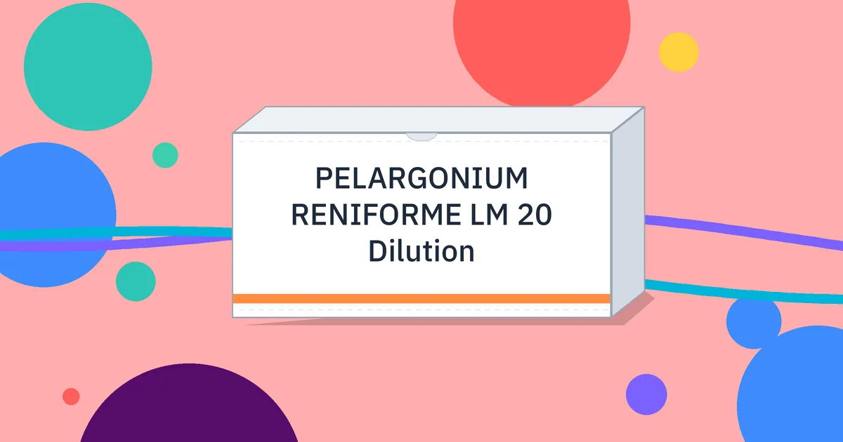 Symbolbild: Packung mit der Aufschrift PELARGONIUM RENIFORME LM 20 Dilution (PZN 13633333) – Verfügbarkeit und Bezug in Apotheken in Frankfurt am Main