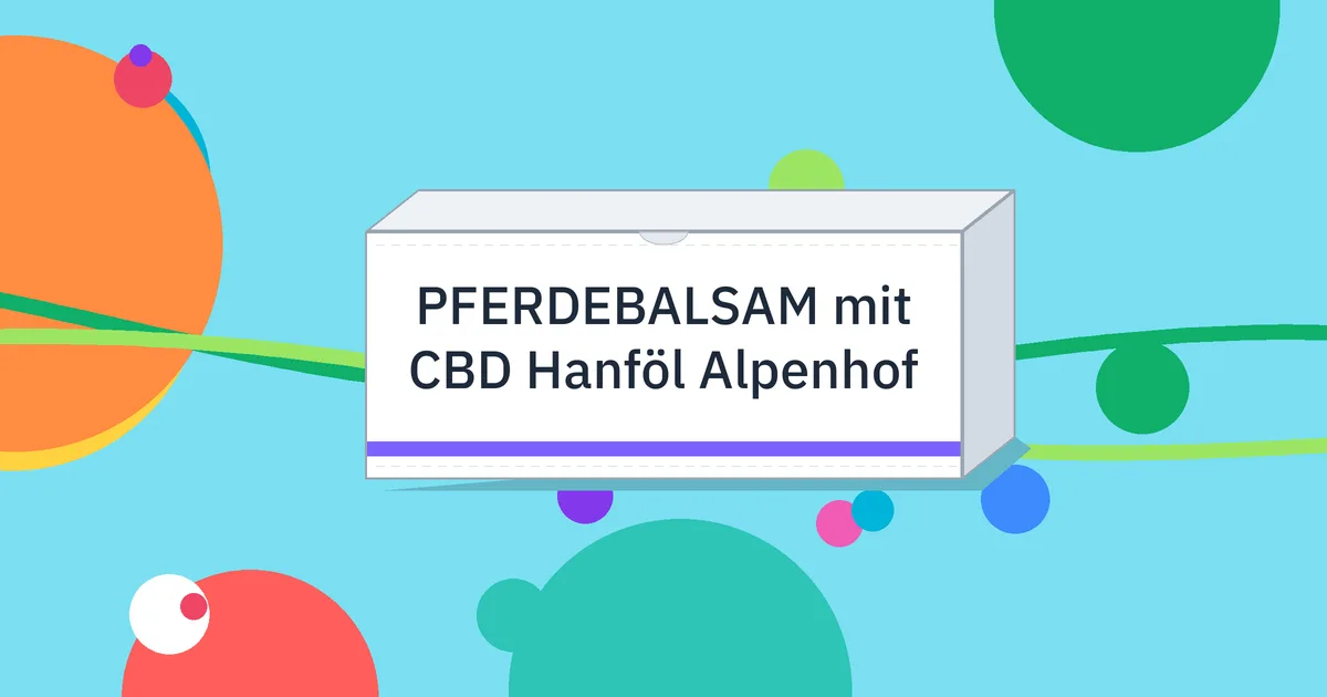 Symbolbild: Packung mit der Aufschrift PFERDEBALSAM mit CBD Hanföl Alpenhof (PZN 19961009) – Verfügbarkeit und Bezug in Apotheken in Frankfurt am Main