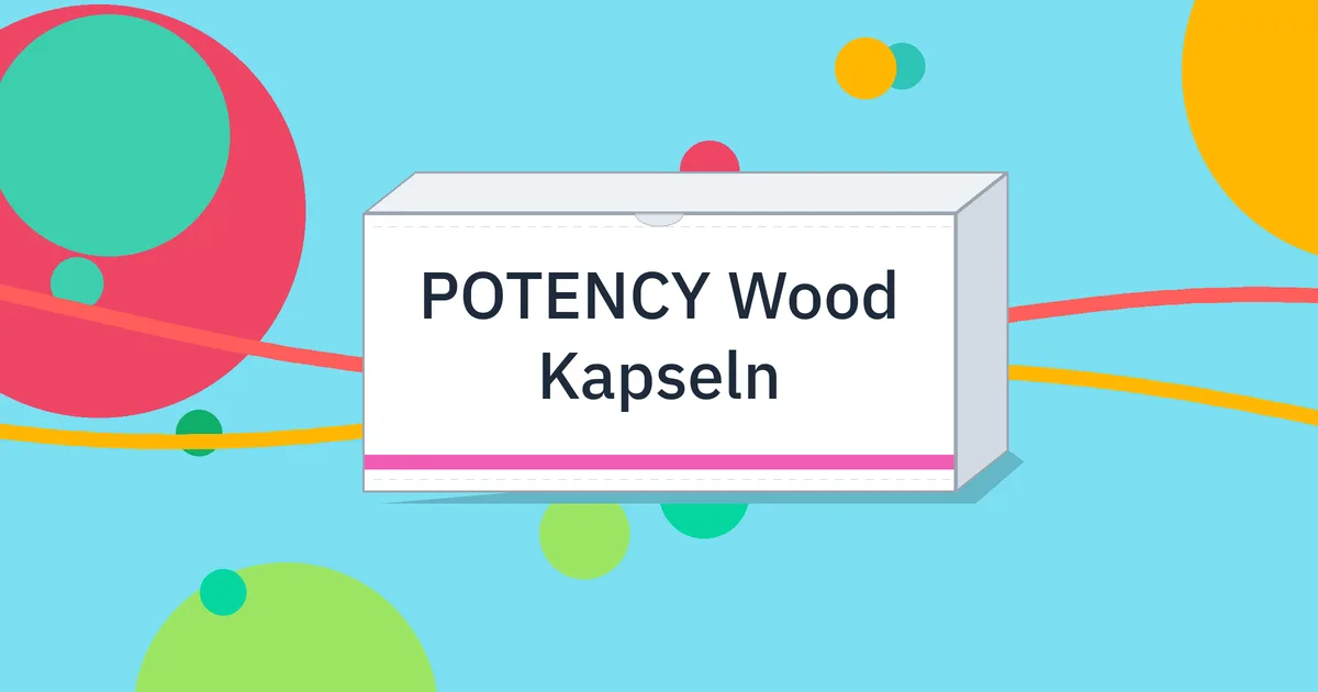 Symbolbild: Packung mit der Aufschrift POTENCY Wood Kapseln (PZN 19409513) – Verfügbarkeit und Bezug in Apotheken in Frankfurt am Main