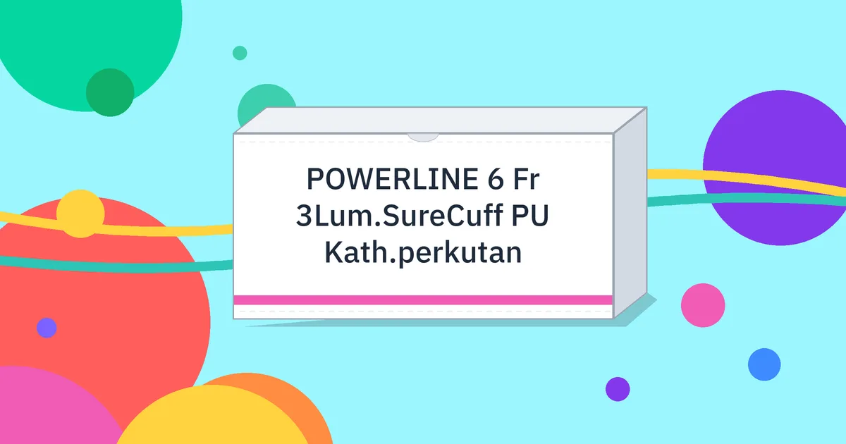 Symbolbild: Packung mit der Aufschrift POWERLINE 6 Fr 3Lum.SureCuff PU Kath.perkutan (PZN 14185032) – Verfügbarkeit und Bezug in Apotheken in Frankfurt am Main