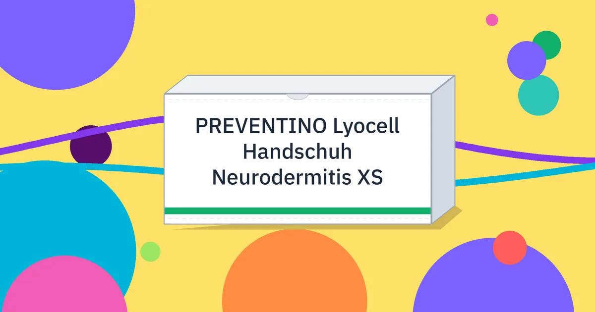 Symbolbild: Packung mit der Aufschrift PREVENTINO Lyocell Handschuh Neurodermitis XS (PZN 16895275) – Verfügbarkeit und Bezug in Apotheken in Frankfurt am Main