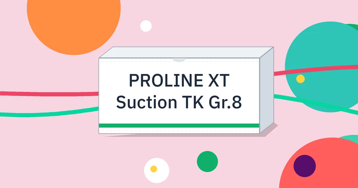 Symbolbild: Packung mit der Aufschrift PROLINE XT Suction TK Gr.8 (PZN 17599969) – Verfügbarkeit und Bezug in Apotheken in Frankfurt am Main