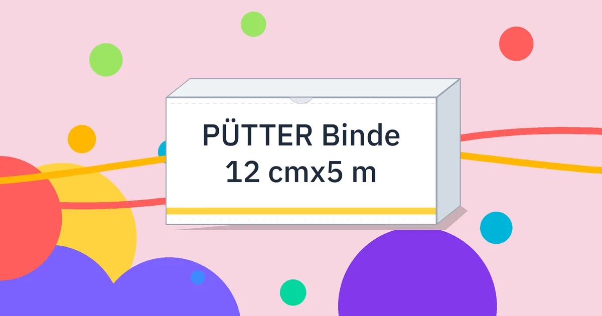 Symbolbild: Packung mit der Aufschrift PÜTTER Binde 12 cmx5 m (PZN 17842252) – Verfügbarkeit und Bezug in Apotheken in Frankfurt am Main