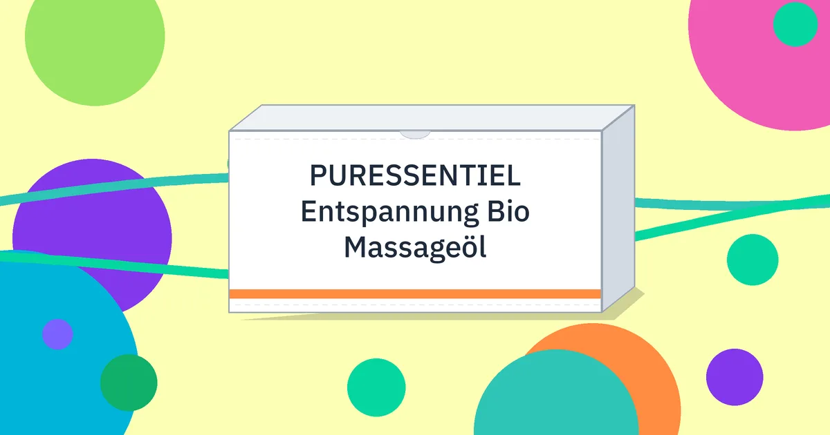 Symbolbild: Packung mit der Aufschrift PURESSENTIEL Entspannung Bio Massageöl (PZN 17566763) – Verfügbarkeit und Bezug in Apotheken in Frankfurt am Main