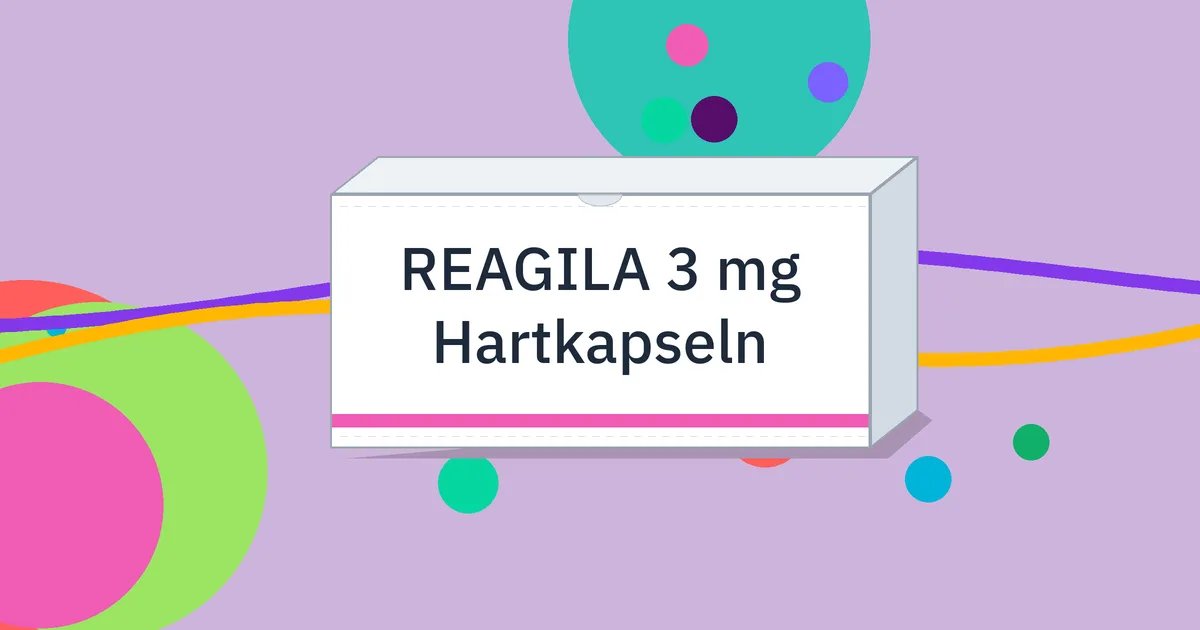Symbolbild: Packung mit der Aufschrift REAGILA 3 mg Hartkapseln (PZN 16596992) – Verfügbarkeit und Bezug in Apotheken in Frankfurt am Main
