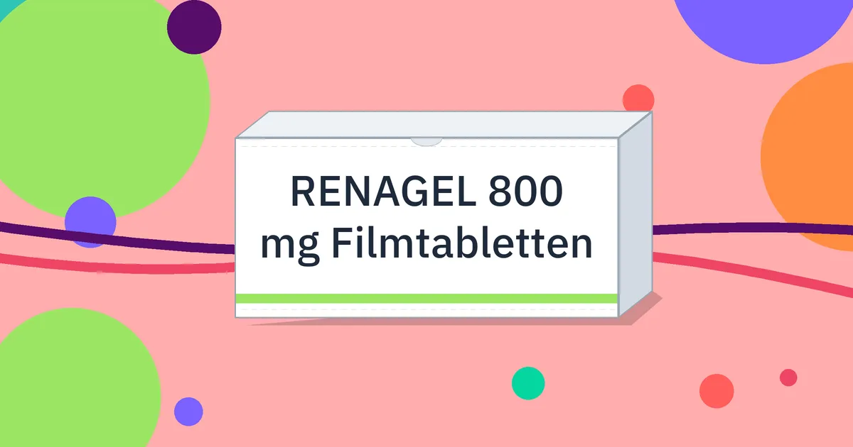 Symbolbild: Packung mit der Aufschrift RENAGEL 800 mg Filmtabletten (PZN 02227593) – Verfügbarkeit und Bezug in Apotheken in Frankfurt am Main