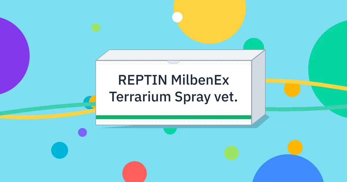 Symbolbild: Packung mit der Aufschrift REPTIN MilbenEx Terrarium Spray vet. (PZN 07380804) – Verfügbarkeit und Bezug in Apotheken in Frankfurt am Main