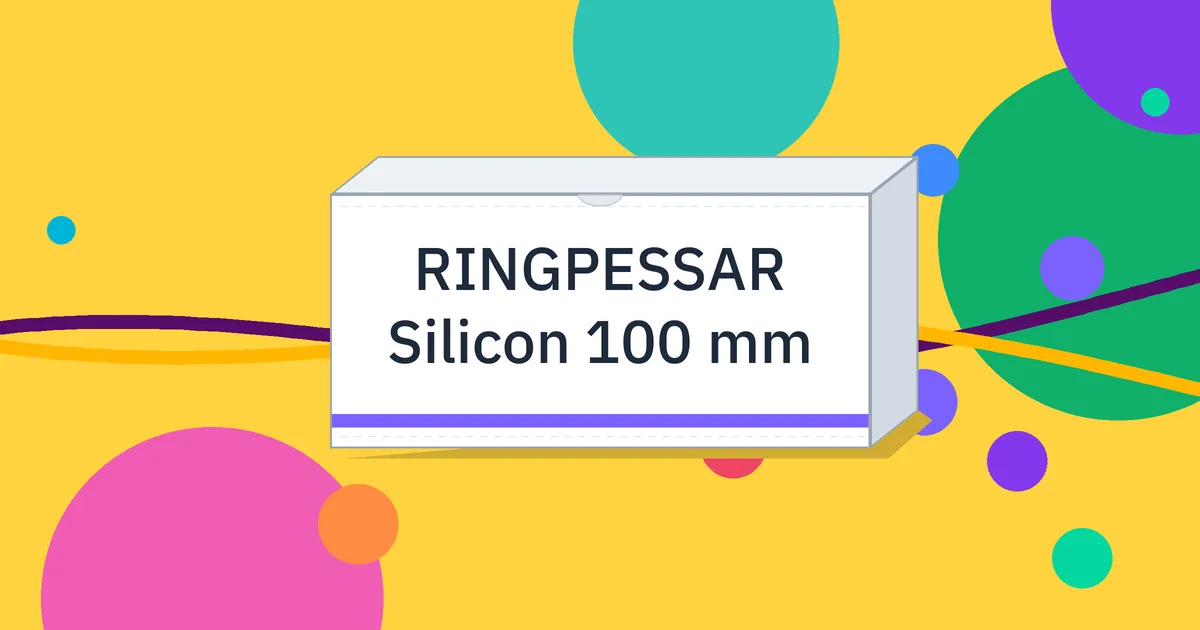 Symbolbild: Packung mit der Aufschrift RINGPESSAR Silicon 100 mm (PZN 07702484) – Verfügbarkeit und Bezug in Apotheken in Frankfurt am Main