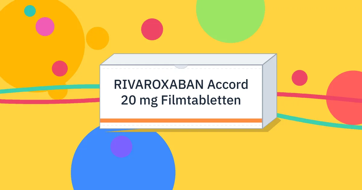 Symbolbild: Packung mit der Aufschrift RIVAROXABAN Accord 20 mg Filmtabletten (PZN 18735133) – Verfügbarkeit und Bezug in Apotheken in Frankfurt am Main