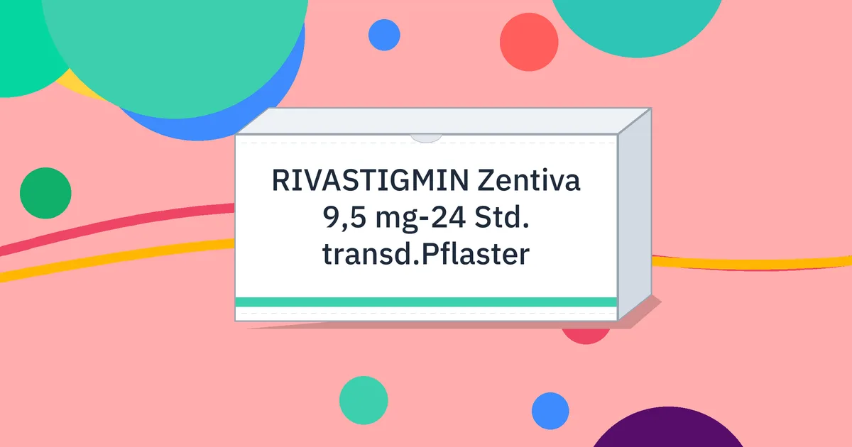 Symbolbild: Packung mit der Aufschrift RIVASTIGMIN Zentiva 9,5 mg-24 Std. transd.Pflaster (PZN 10041856) – Verfügbarkeit und Bezug in Apotheken in Frankfurt am Main