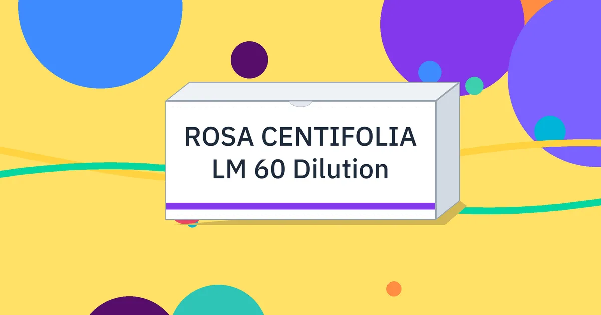 Symbolbild: Packung mit der Aufschrift ROSA CENTIFOLIA LM 60 Dilution (PZN 13056060) – Verfügbarkeit und Bezug in Apotheken in Frankfurt am Main