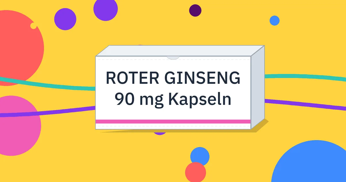 Symbolbild: Packung mit der Aufschrift ROTER GINSENG 90 mg Kapseln (PZN 13967695) – Verfügbarkeit und Bezug in Apotheken in Frankfurt am Main