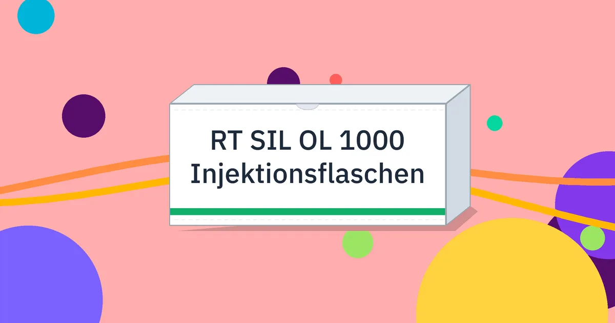 Symbolbild: Packung mit der Aufschrift RT SIL OL 1000 Injektionsflaschen (PZN 05378743) – Verfügbarkeit und Bezug in Apotheken in Frankfurt am Main