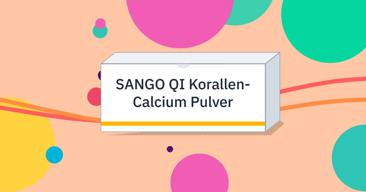 Symbolbild: Packung mit der Aufschrift SANGO QI Korallen-Calcium Pulver (PZN 00784817) – Verfügbarkeit und Bezug in Apotheken in Frankfurt am Main