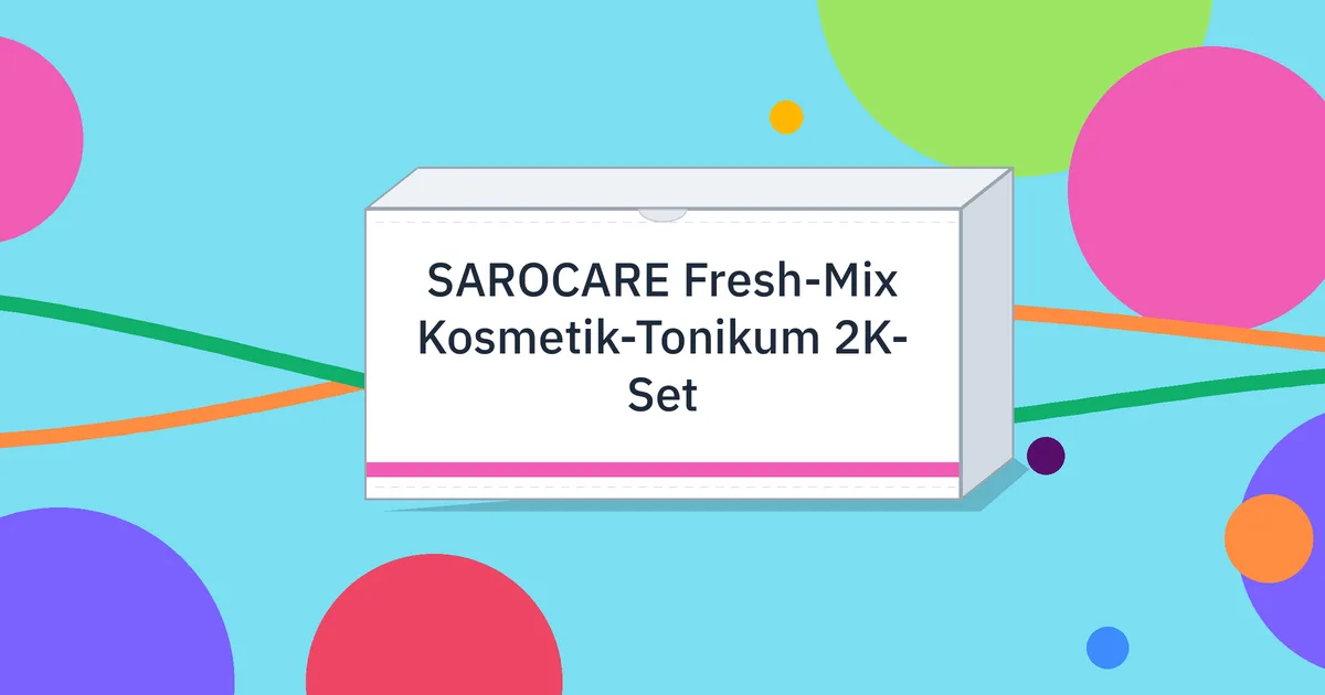 Symbolbild: Packung mit der Aufschrift SAROCARE Fresh-Mix Kosmetik-Tonikum 2K-Set (PZN 20606012) – Verfügbarkeit und Bezug in Apotheken in Frankfurt am Main