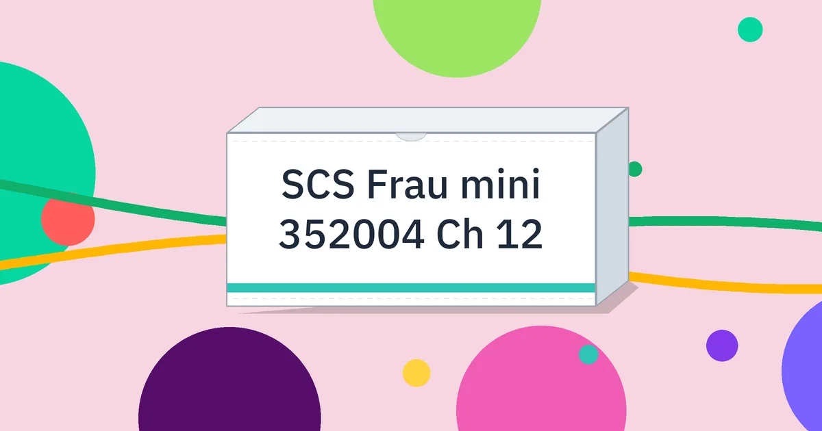 Symbolbild: Packung mit der Aufschrift SCS Frau mini 352004 Ch 12 (PZN 06628840) – Verfügbarkeit und Bezug in Apotheken in Frankfurt am Main
