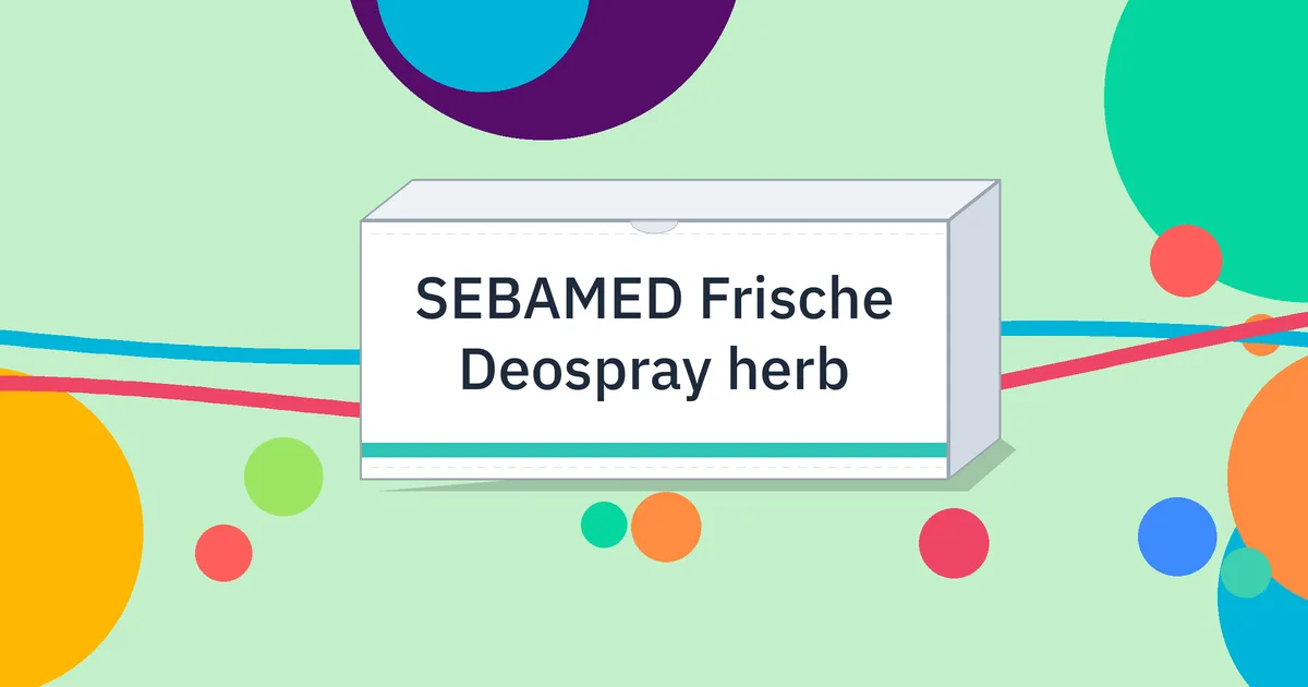 Symbolbild: Packung mit der Aufschrift SEBAMED Frische Deospray herb (PZN 06604319) – Verfügbarkeit und Bezug in Apotheken in Frankfurt am Main