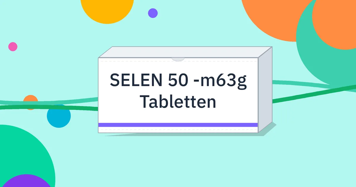 Symbolbild: Packung mit der Aufschrift SELEN 50 -m63g Tabletten (PZN 04874227) – Verfügbarkeit und Bezug in Apotheken in Frankfurt am Main