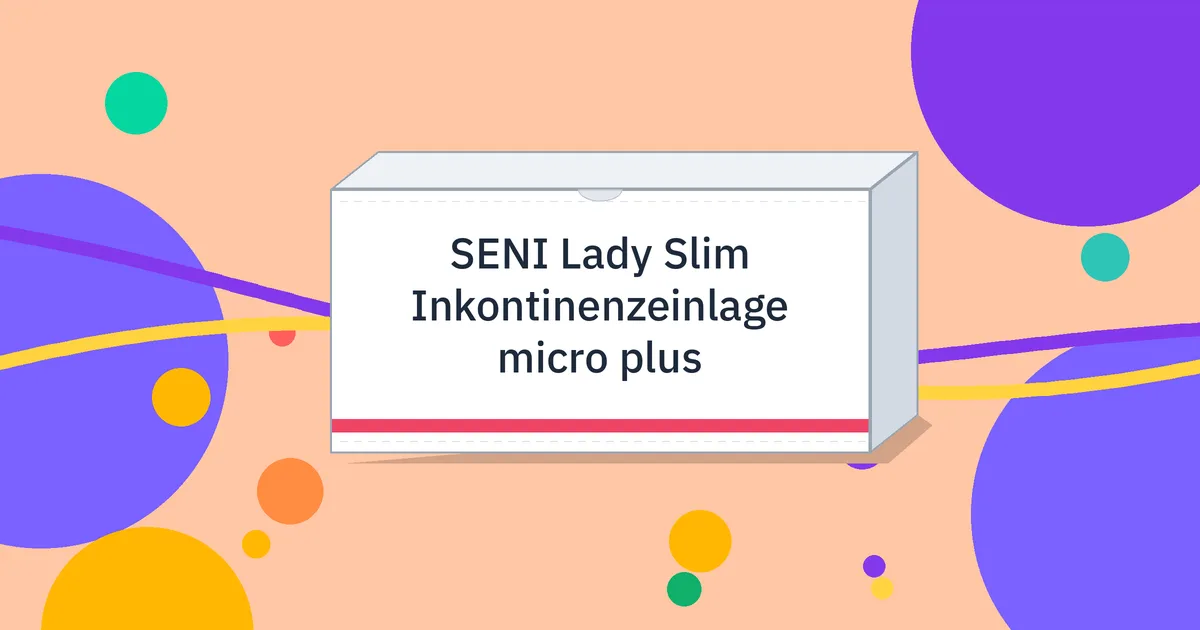 Symbolbild: Packung mit der Aufschrift SENI Lady Slim Inkontinenzeinlage micro plus (PZN 20286777) – Verfügbarkeit und Bezug in Apotheken in Frankfurt am Main