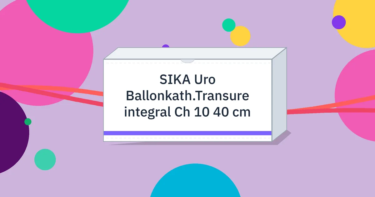 Symbolbild: Packung mit der Aufschrift SIKA Uro Ballonkath.Transure integral Ch 10 40 cm (PZN 03406808) – Verfügbarkeit und Bezug in Apotheken in Frankfurt am Main