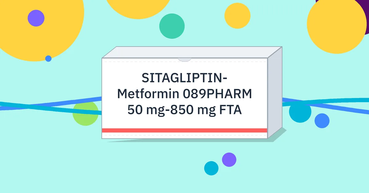 Symbolbild: Packung mit der Aufschrift SITAGLIPTIN-Metformin 089PHARM 50 mg-850 mg FTA (PZN 18456858) – Verfügbarkeit und Bezug in Apotheken in Frankfurt am Main