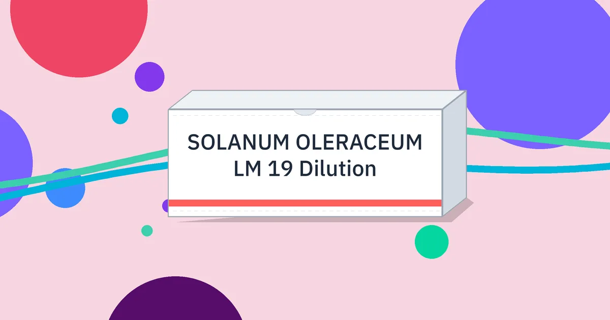 Symbolbild: Packung mit der Aufschrift SOLANUM OLERACEUM LM 19 Dilution (PZN 13193414) – Verfügbarkeit und Bezug in Apotheken in Frankfurt am Main