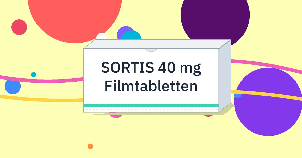 Symbolbild: Packung mit der Aufschrift SORTIS 40 mg Filmtabletten (PZN 19127312) – Verfügbarkeit und Bezug in Apotheken in Frankfurt am Main