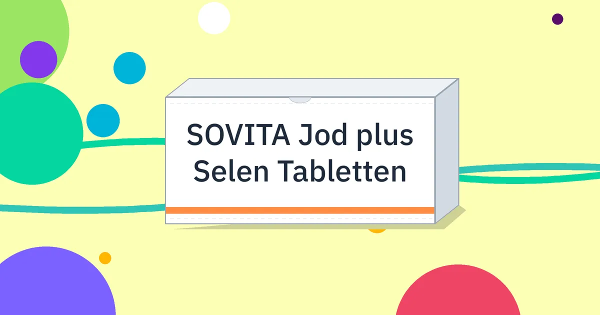 Symbolbild: Packung mit der Aufschrift SOVITA Jod plus Selen Tabletten (PZN 20232161) – Verfügbarkeit und Bezug in Apotheken in Frankfurt am Main