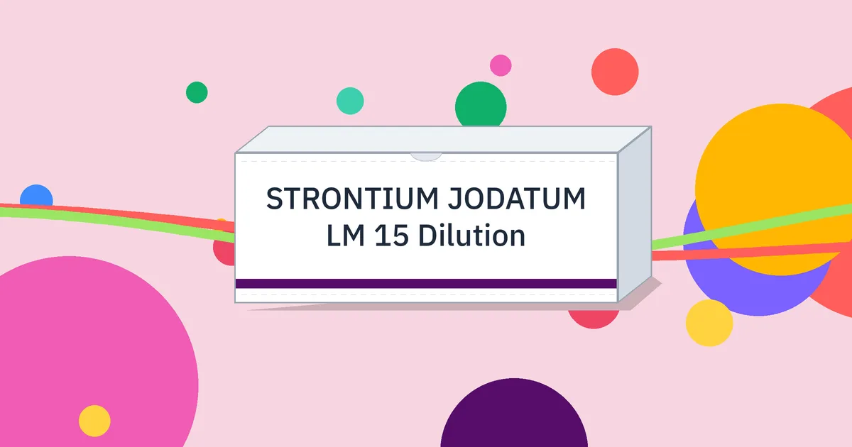 Symbolbild: Packung mit der Aufschrift STRONTIUM JODATUM LM 15 Dilution (PZN 13204000) – Verfügbarkeit und Bezug in Apotheken in Frankfurt am Main