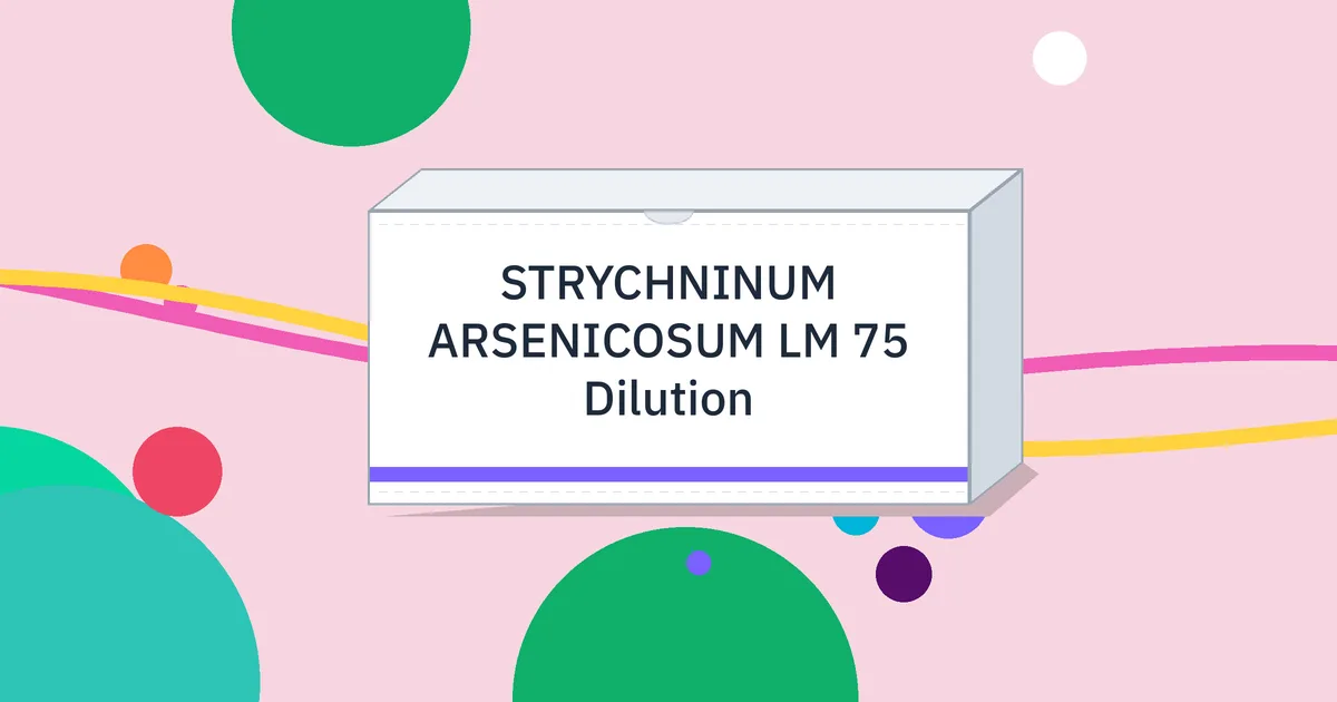 Symbolbild: Packung mit der Aufschrift STRYCHNINUM ARSENICOSUM LM 75 Dilution (PZN 13206074) – Verfügbarkeit und Bezug in Apotheken in Frankfurt am Main