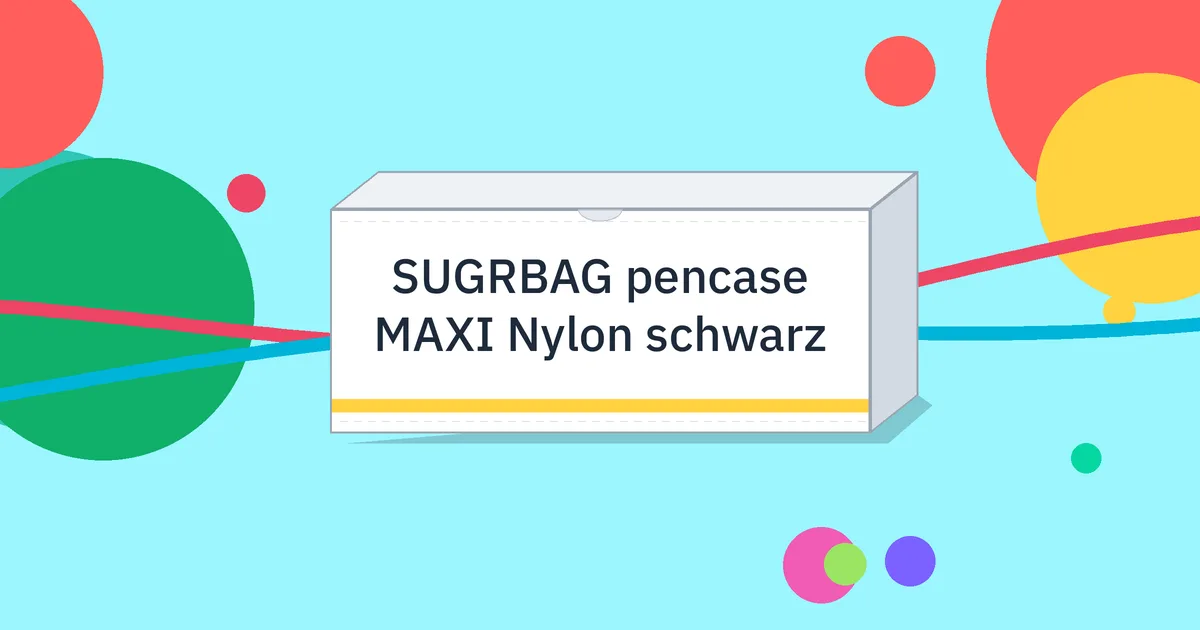 Symbolbild: Packung mit der Aufschrift SUGRBAG pencase MAXI Nylon schwarz (PZN 11861372) – Verfügbarkeit und Bezug in Apotheken in Frankfurt am Main