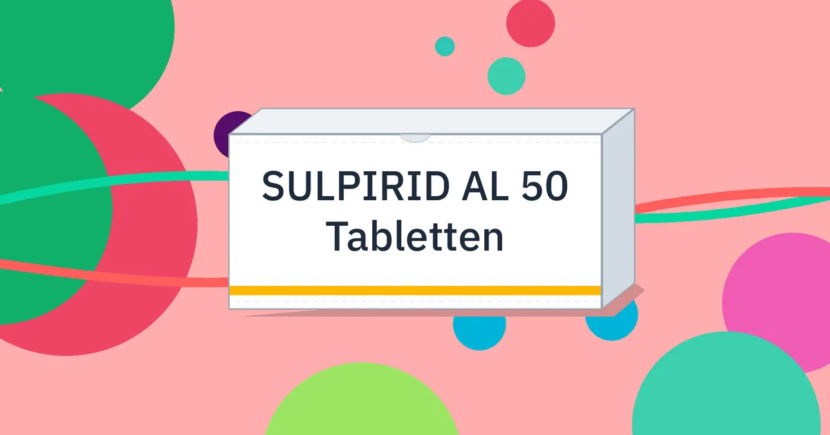 Symbolbild: Packung mit der Aufschrift SULPIRID AL 50 Tabletten (PZN 01545026) – Verfügbarkeit und Bezug in Apotheken in Frankfurt am Main