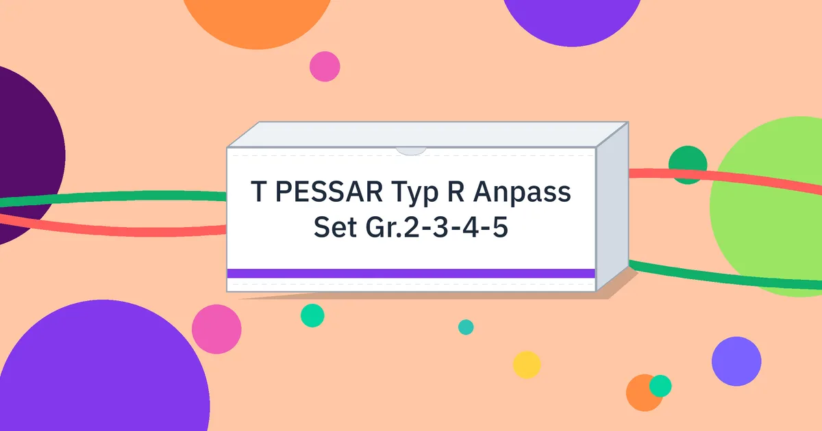 Symbolbild: Packung mit der Aufschrift T PESSAR Typ R Anpass Set Gr.2-3-4-5 (PZN 07515871) – Verfügbarkeit und Bezug in Apotheken in Frankfurt am Main