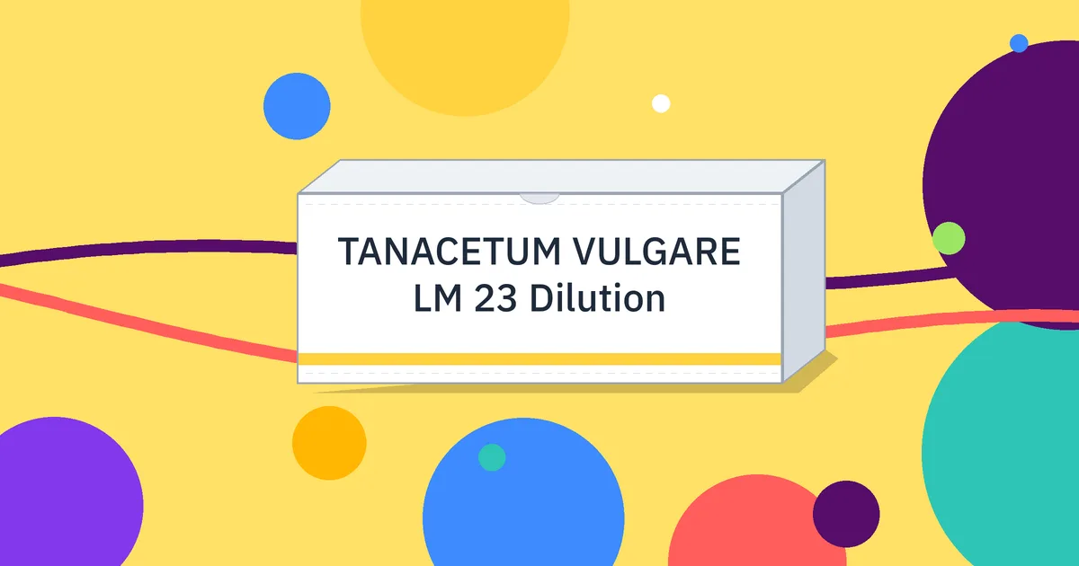 Symbolbild: Packung mit der Aufschrift TANACETUM VULGARE LM 23 Dilution (PZN 13213163) – Verfügbarkeit und Bezug in Apotheken in Frankfurt am Main