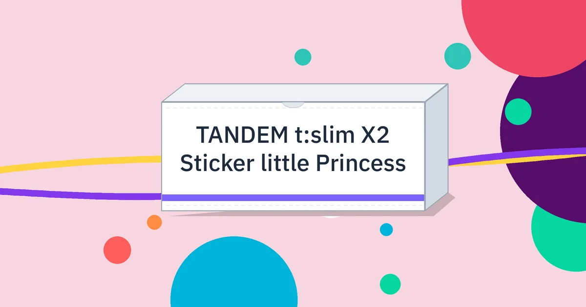 Symbolbild: Packung mit der Aufschrift TANDEM t:slim X2 Sticker little Princess (PZN 19862684) – Verfügbarkeit und Bezug in Apotheken in Frankfurt am Main