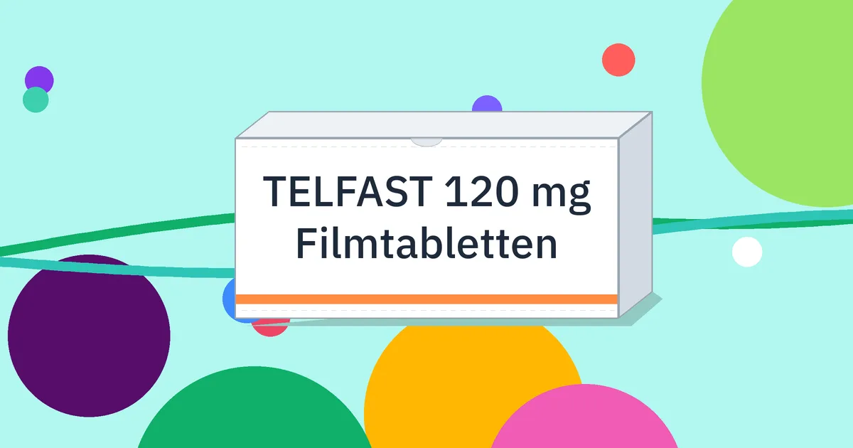 Symbolbild: Packung mit der Aufschrift TELFAST 120 mg Filmtabletten (PZN 01229650) – Verfügbarkeit und Bezug in Apotheken in Frankfurt am Main