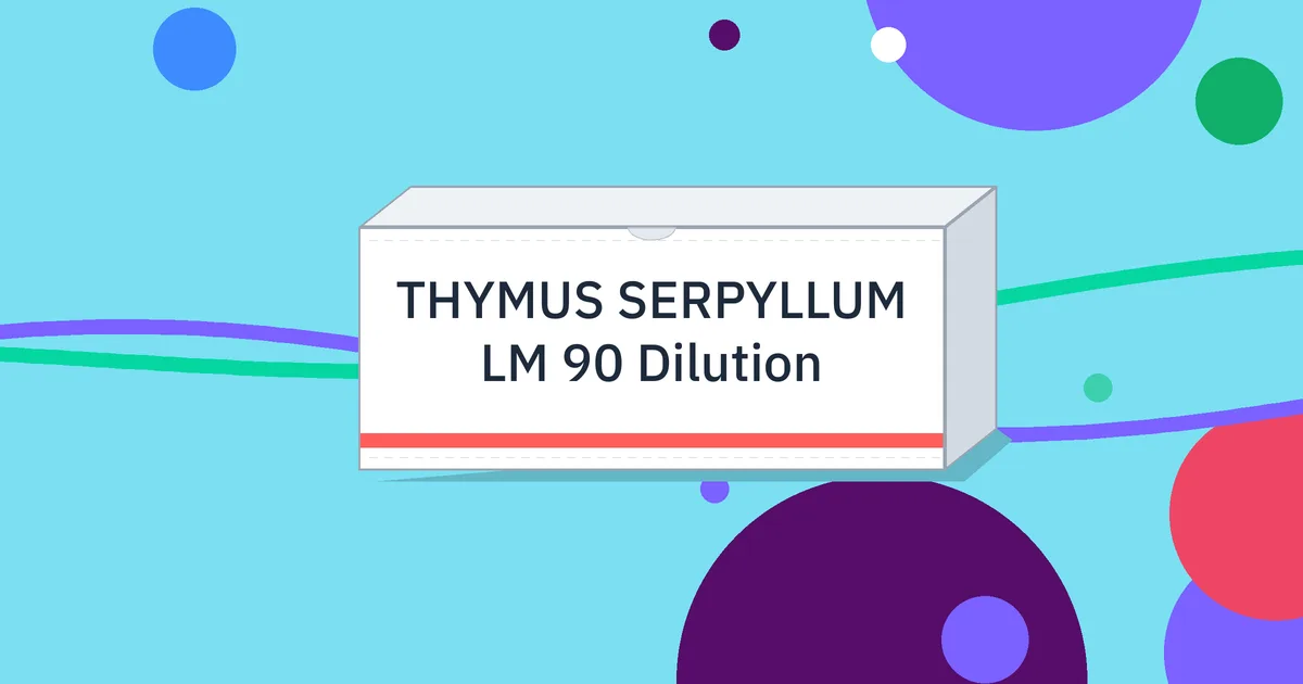 Symbolbild: Packung mit der Aufschrift THYMUS SERPYLLUM LM 90 Dilution (PZN 13223227) – Verfügbarkeit und Bezug in Apotheken in Frankfurt am Main