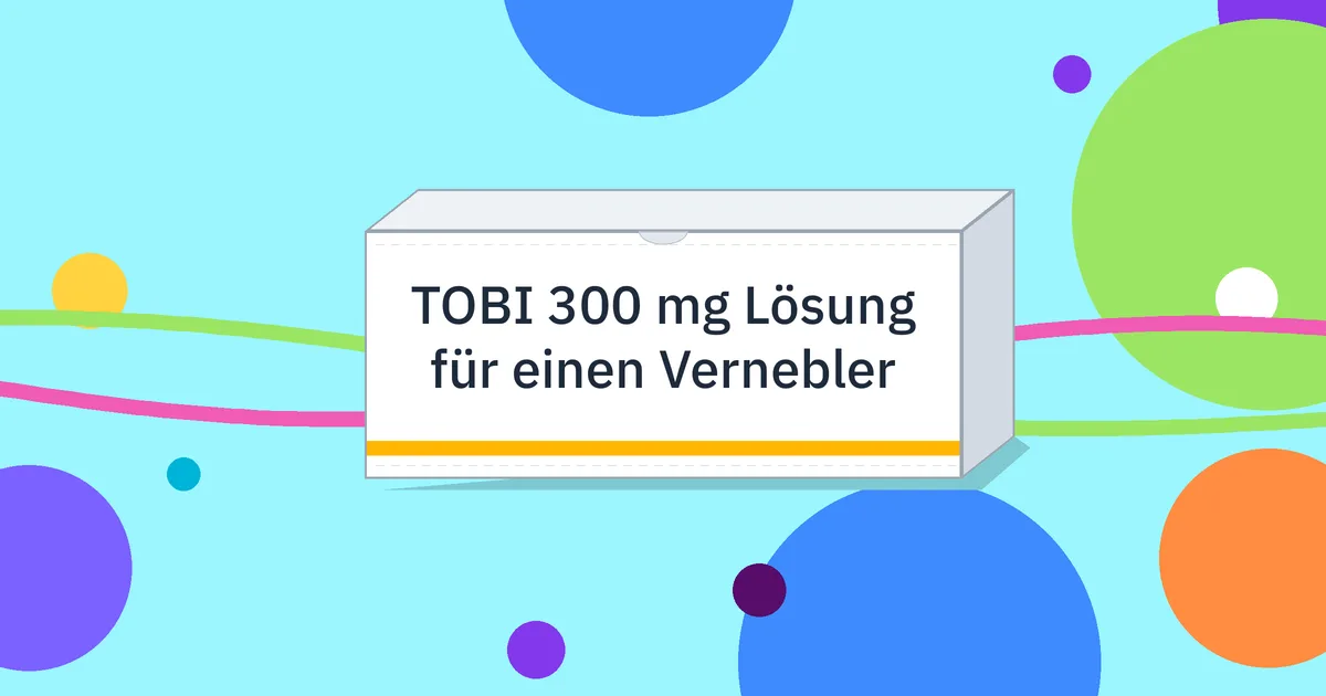 Symbolbild: Packung mit der Aufschrift TOBI 300 mg Lösung für einen Vernebler (PZN 02146966) – Verfügbarkeit und Bezug in Apotheken in Frankfurt am Main