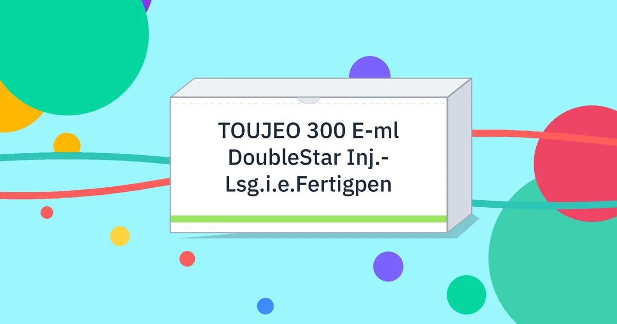 Symbolbild: Packung mit der Aufschrift TOUJEO 300 E-ml DoubleStar Inj.-Lsg.i.e.Fertigpen (PZN 16391333) – Verfügbarkeit und Bezug in Apotheken in Frankfurt am Main