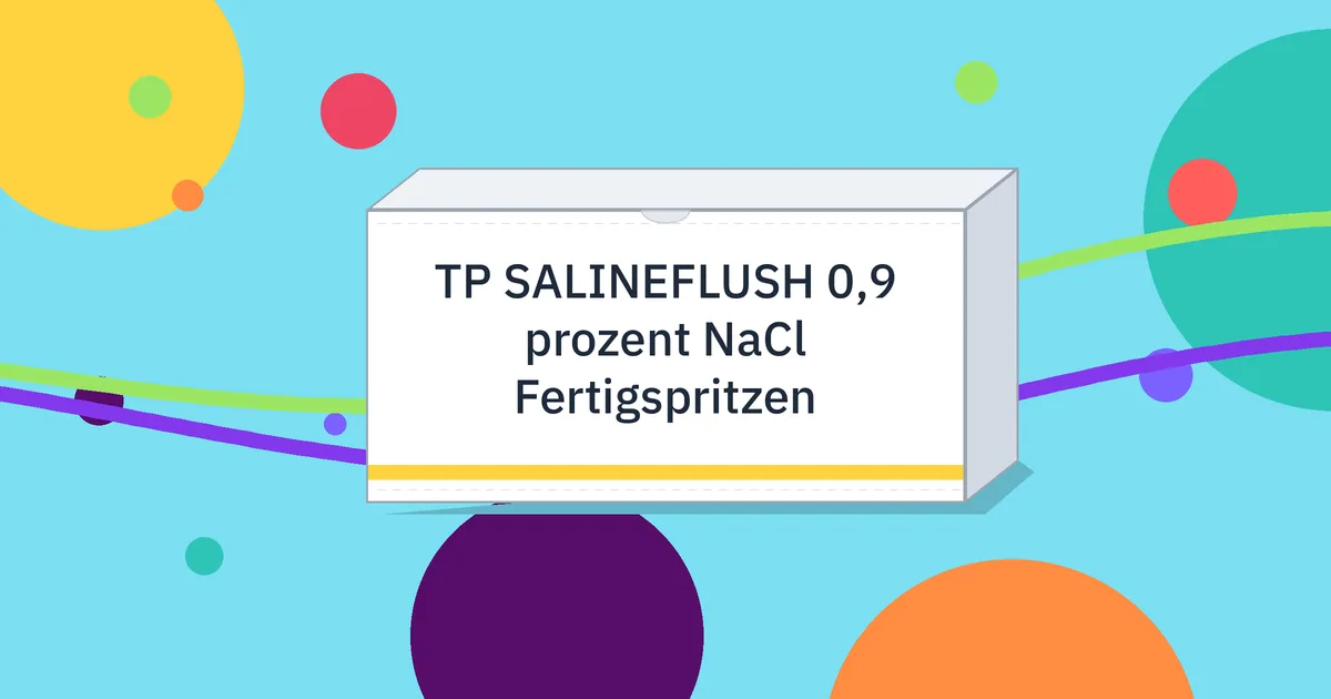Symbolbild: Packung mit der Aufschrift TP SALINEFLUSH 0,9 prozent NaCl Fertigspritzen (PZN 13723007) – Verfügbarkeit und Bezug in Apotheken in Frankfurt am Main