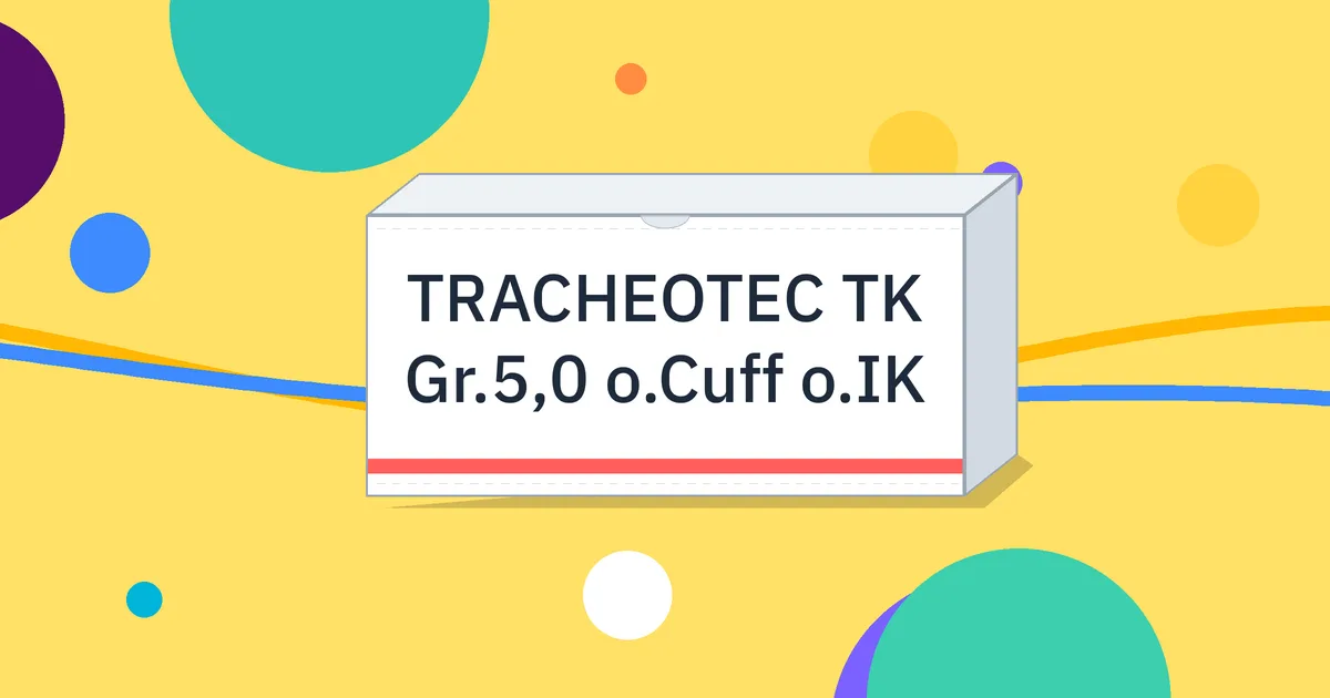 Symbolbild: Packung mit der Aufschrift TRACHEOTEC TK Gr.5,0 o.Cuff o.IK (PZN 02229965) – Verfügbarkeit und Bezug in Apotheken in Frankfurt am Main