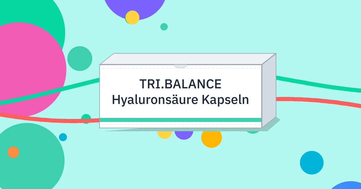 Symbolbild: Packung mit der Aufschrift TRI.BALANCE Hyaluronsäure Kapseln (PZN 11871577) – Verfügbarkeit und Bezug in Apotheken in Frankfurt am Main