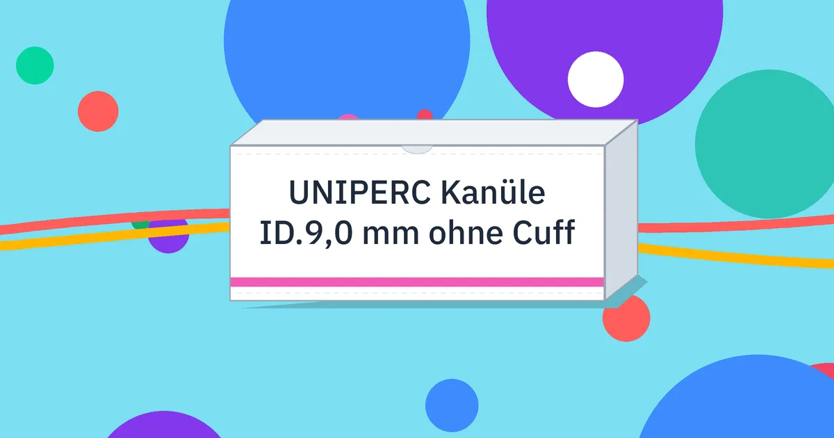 Symbolbild: Packung mit der Aufschrift UNIPERC Kanüle ID.9,0 mm ohne Cuff (PZN 09177504) – Verfügbarkeit und Bezug in Apotheken in Frankfurt am Main