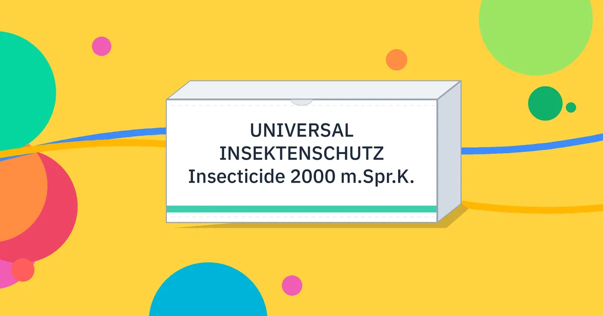 Symbolbild: Packung mit der Aufschrift UNIVERSAL INSEKTENSCHUTZ Insecticide 2000 m.Spr.K. (PZN 10332246) – Verfügbarkeit und Bezug in Apotheken in Frankfurt am Main